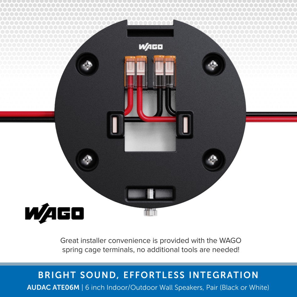 AUDAC ATEO6M 6" Indoor/Outdoor Wall Speakers IP66, Pair | Audio Volt
