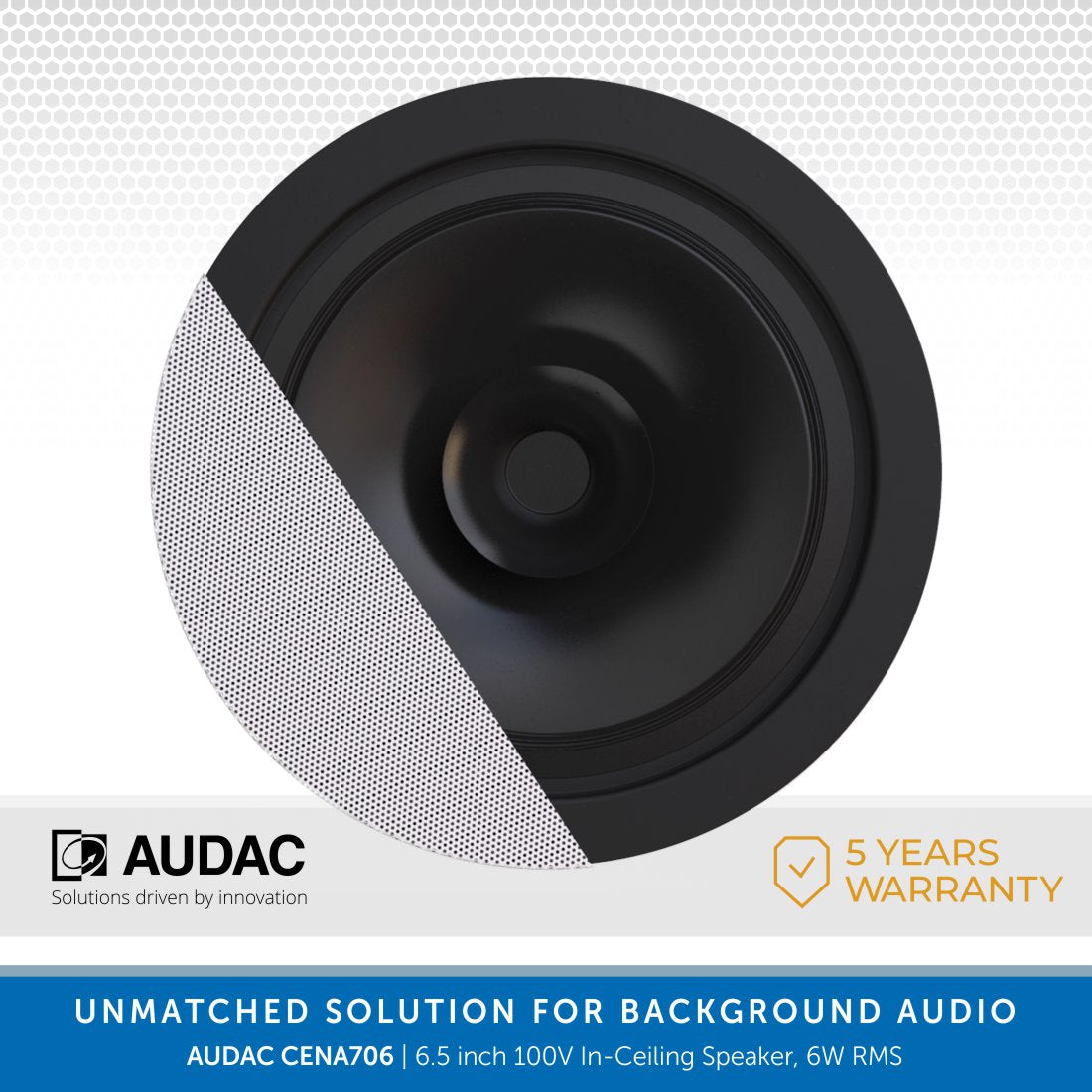 AUDAC CENA706W Premium 6.5 inch In-Ceiling Speaker | Audio Volt