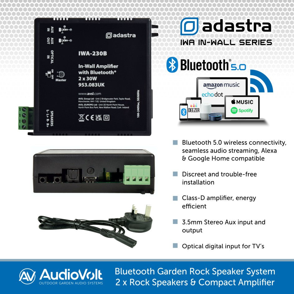 Bluetooth Garden Rock Speaker System 2 Or 4 Speakers | Audio Volt