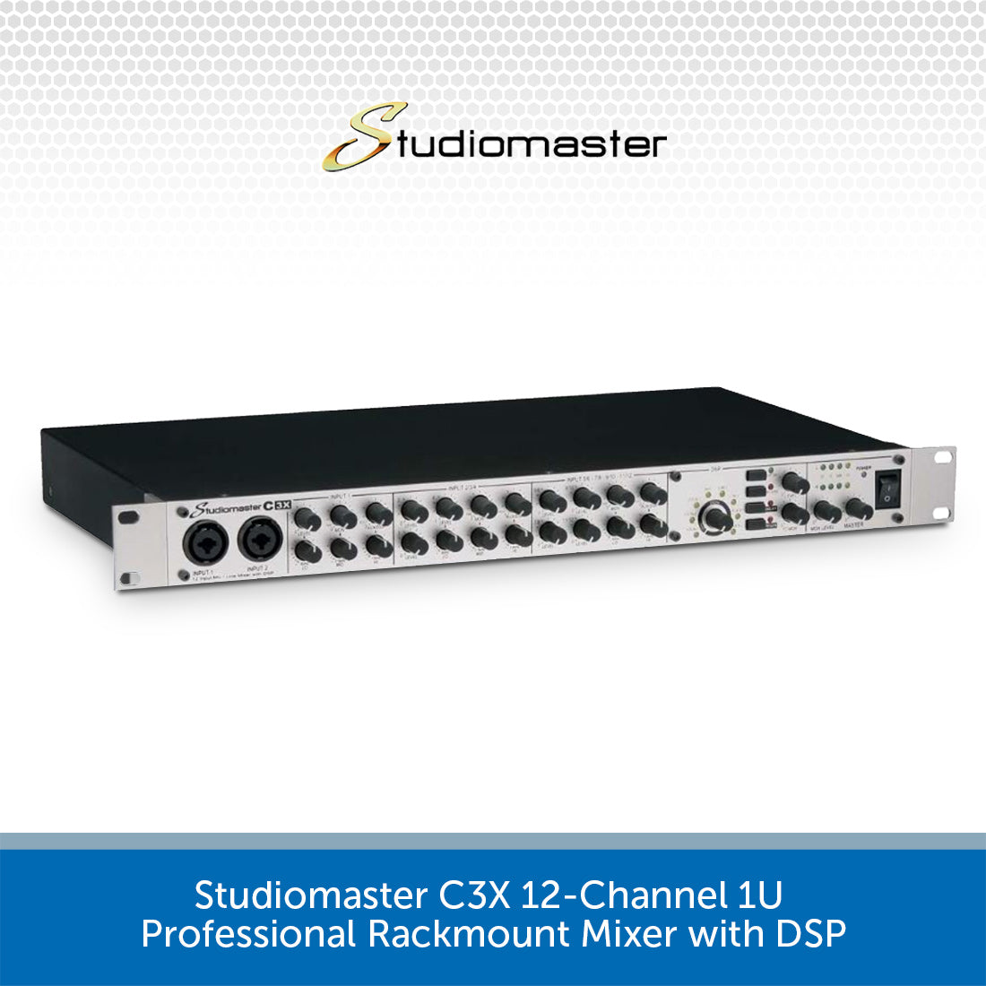 Studiomaster C3X 12-Channel 1U Rackmount Mixer With DSP | Audio Volt