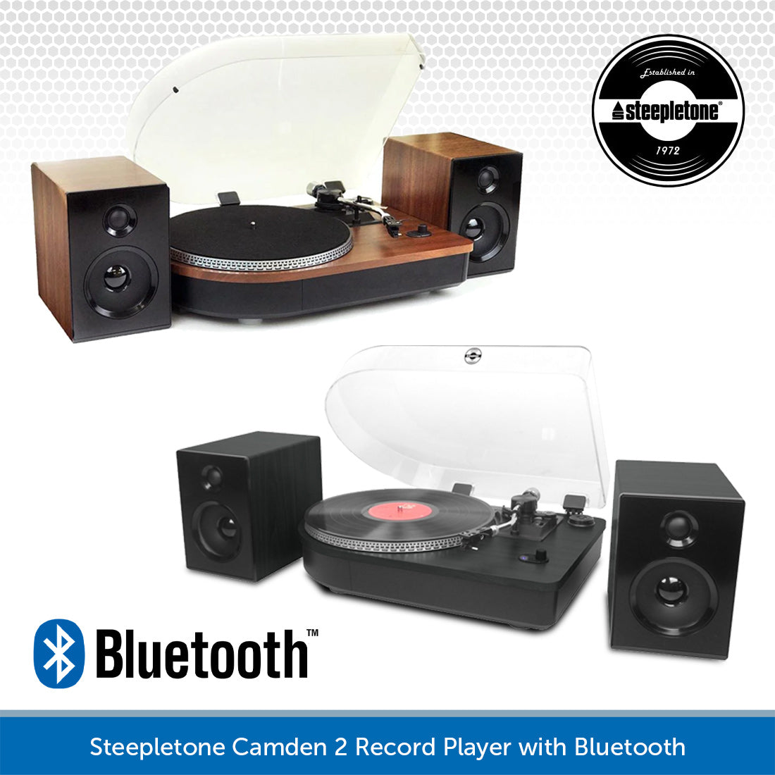 Steepletone Camden 2 Record Player & Bluetooth Streaming | Audio Volt