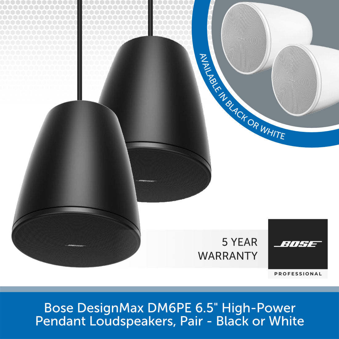 Bose DesignMax DM6PE 6.5" Pendant Loudspeakers, Pair | Audio Volt