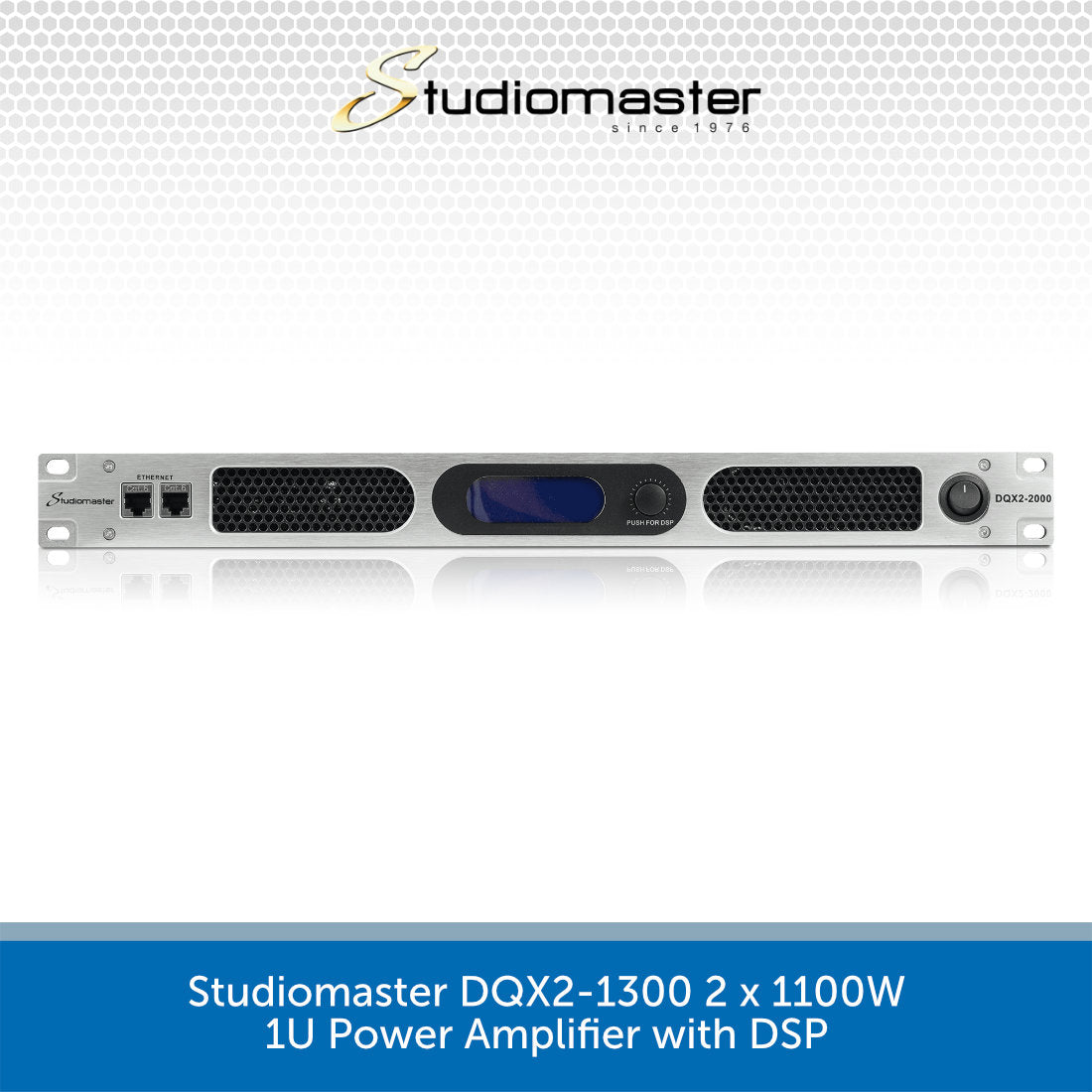 Studiomaster DQX2-1300 2 x 1100W 1U Amplifier with DSP | Audio Volt