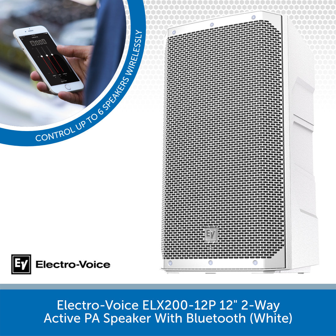 Electro-Voice ELX200-12P-W 12" Active Speaker 1200W White | Audio Volt