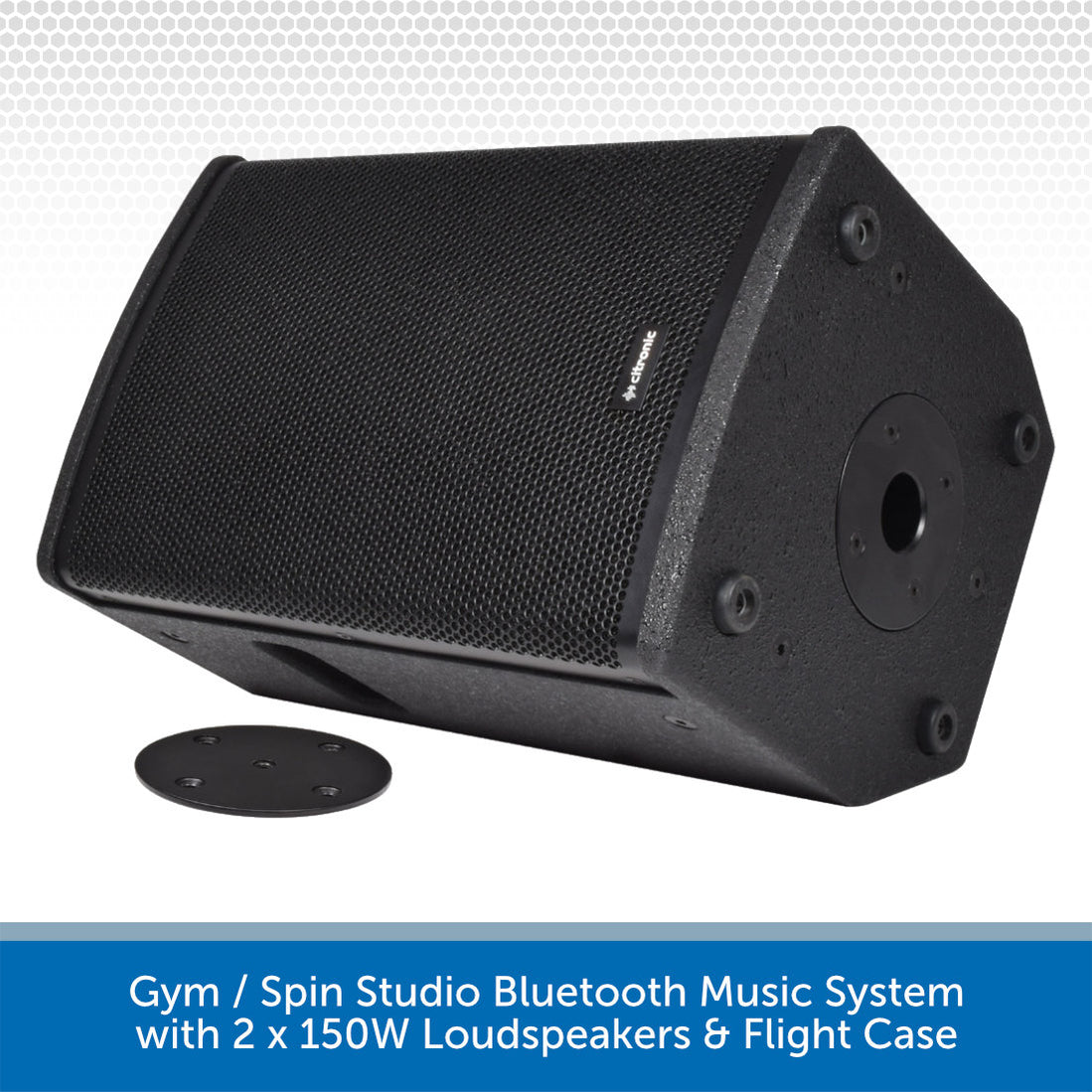 Gym/Spin Bluetooth Music System - 2x 250W Speakers & Case | Audio Volt