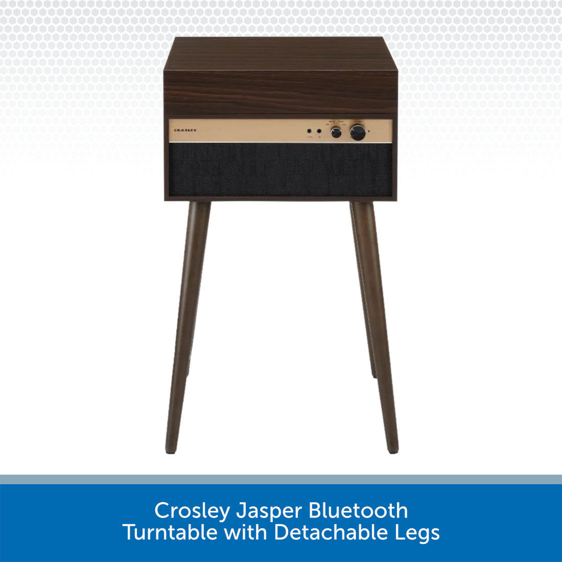 Crosley Jasper Record Player with Bluetooth, Walnut | Audio Volt