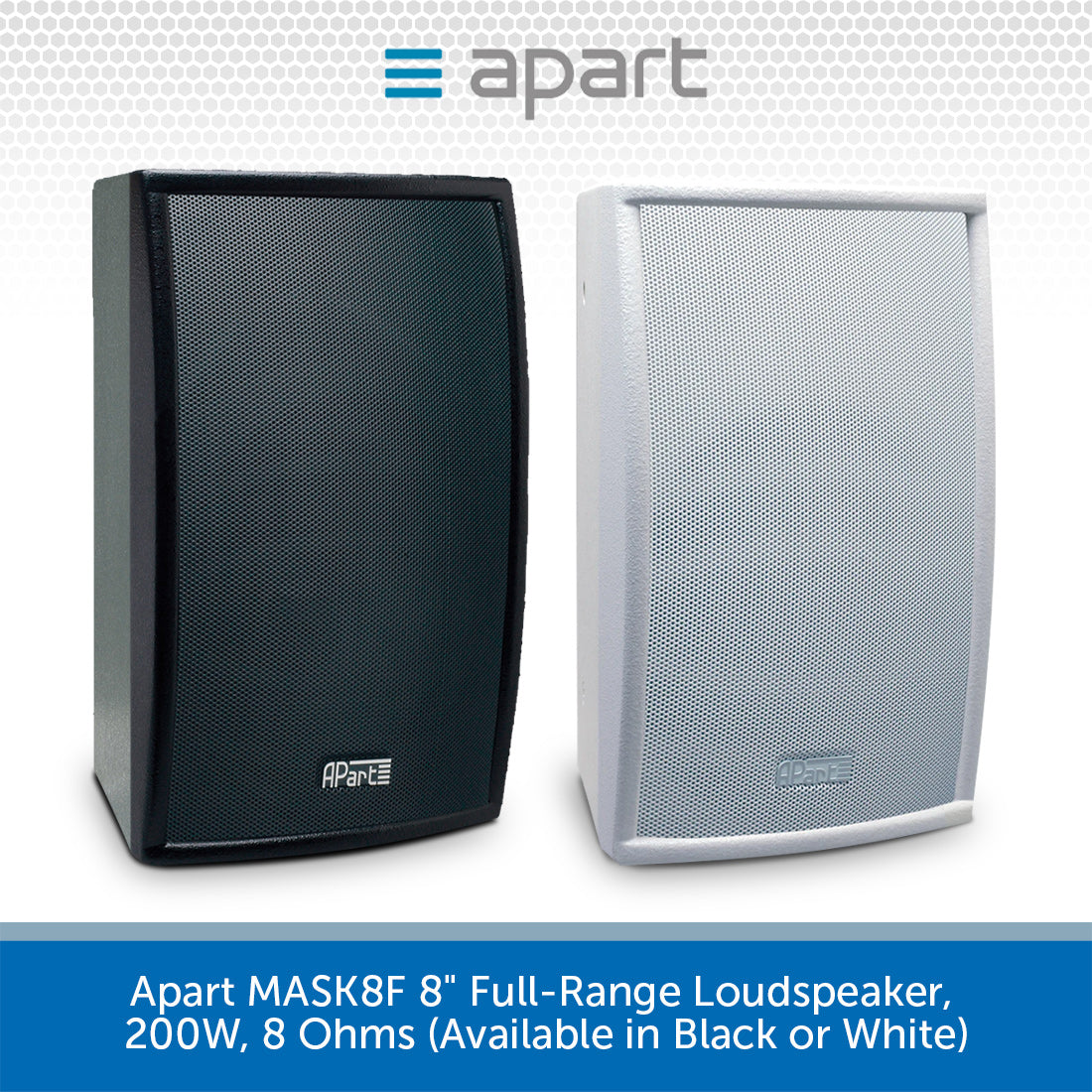 Apart MASK8F 8" Full-Range Loudspeaker, 200W, 8 Ohms | Audio Volt
