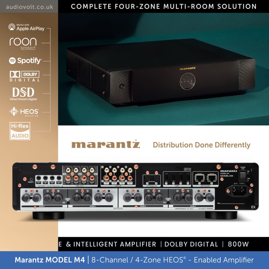 Marantz MODEL M4 8-Channel / 4-Zone Amplifier With HEOS | Audio Volt