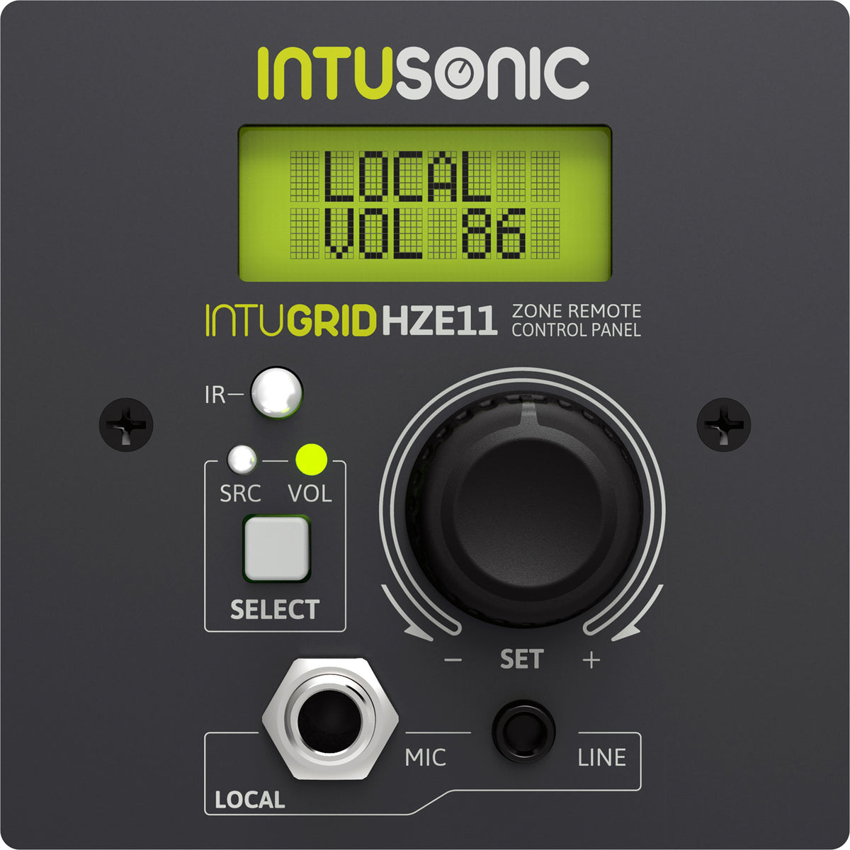Intusonic IntuGrid HZE11 Wall-Mount Zone Control Panel | Audio Volt