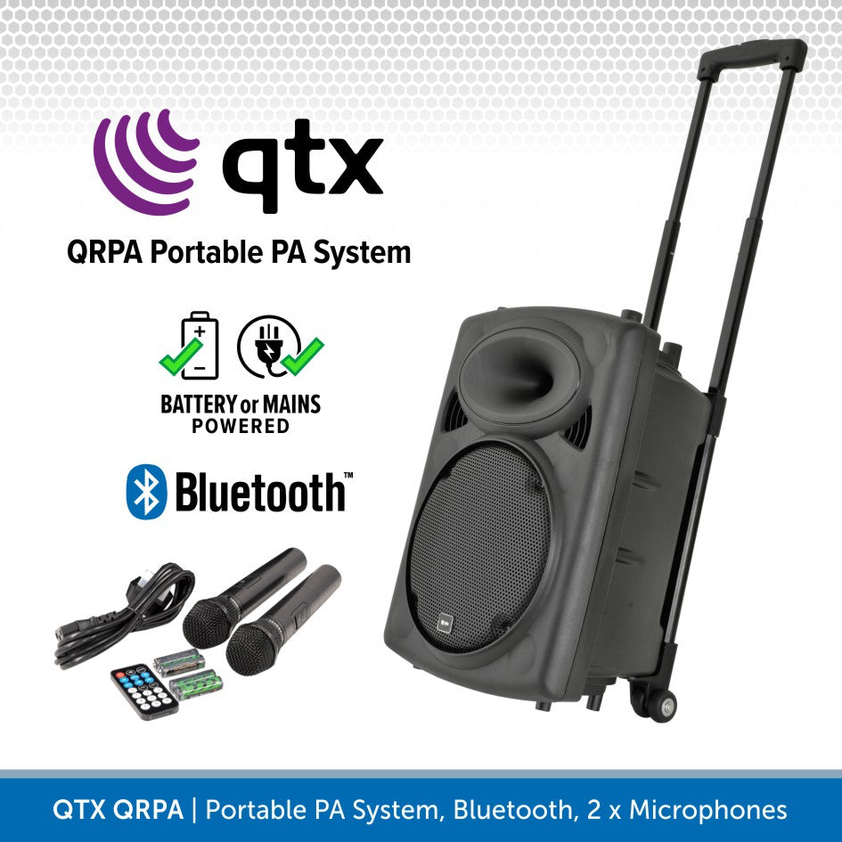 QTX QRPA-BT Portable PA Systems with Bluetooth | Audio Volt