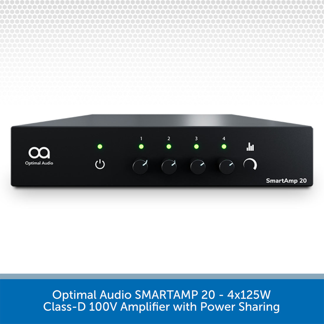 Optimal Audio SmartAmp 20 4x125W 100V Class-D Amplifier | Audio Volt