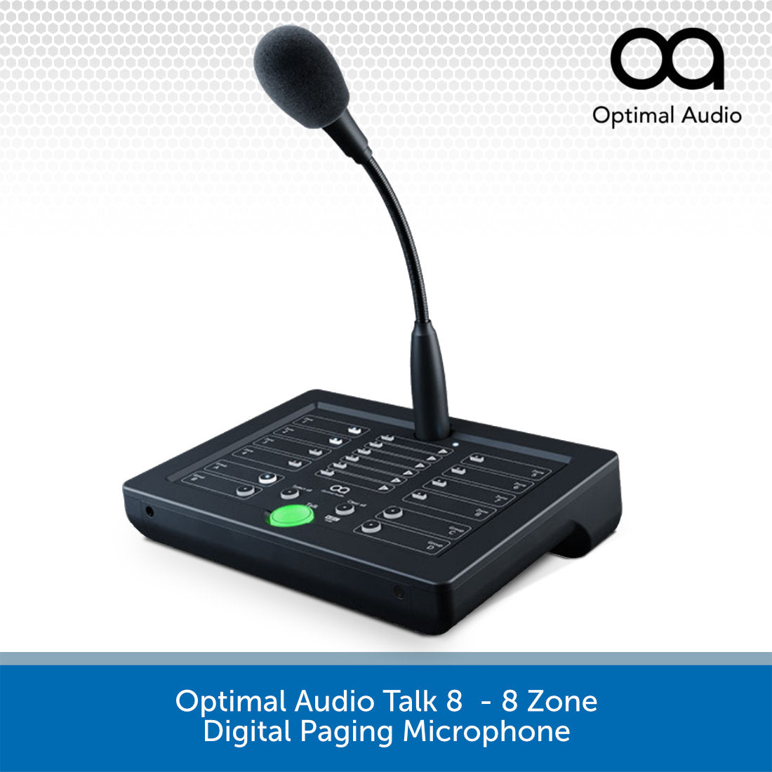 Optimal Audio Talk 8 - 8 Zone Digital Paging Microphone | Audio Volt