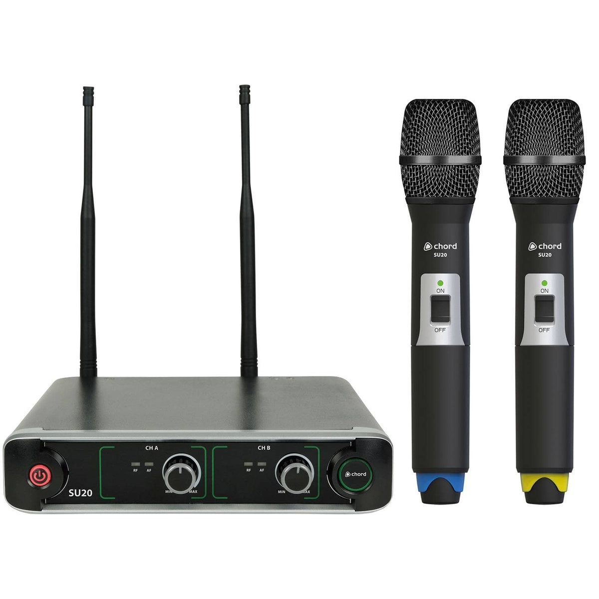 Chord SU20-H-BY Dual UHF Wireless Handheld Mic System | Audio Volt