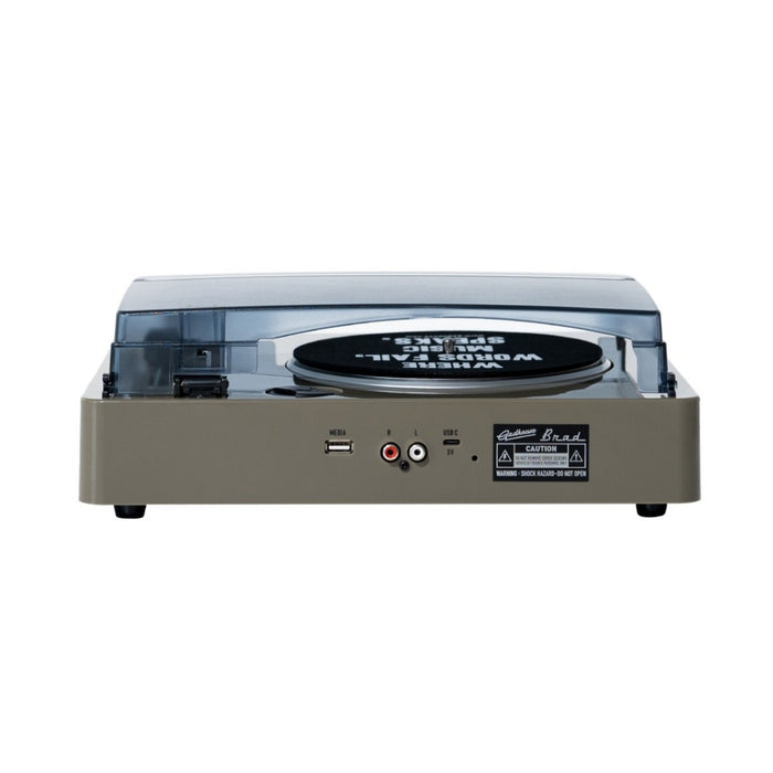 Gadhouse Brad MKII Grey Record Player with Bluetooth | Audio Volt