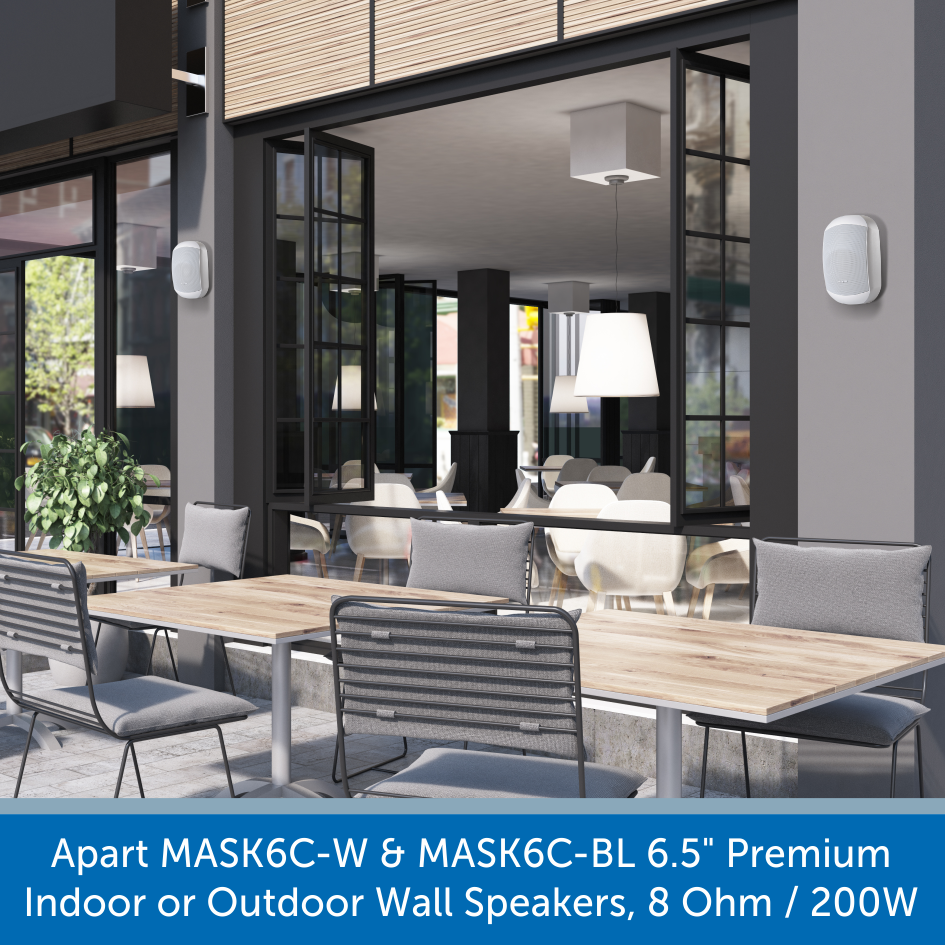 Apart MASK6C Premium Outdoor Wall Speakers (150W RMS) | Audio Volt