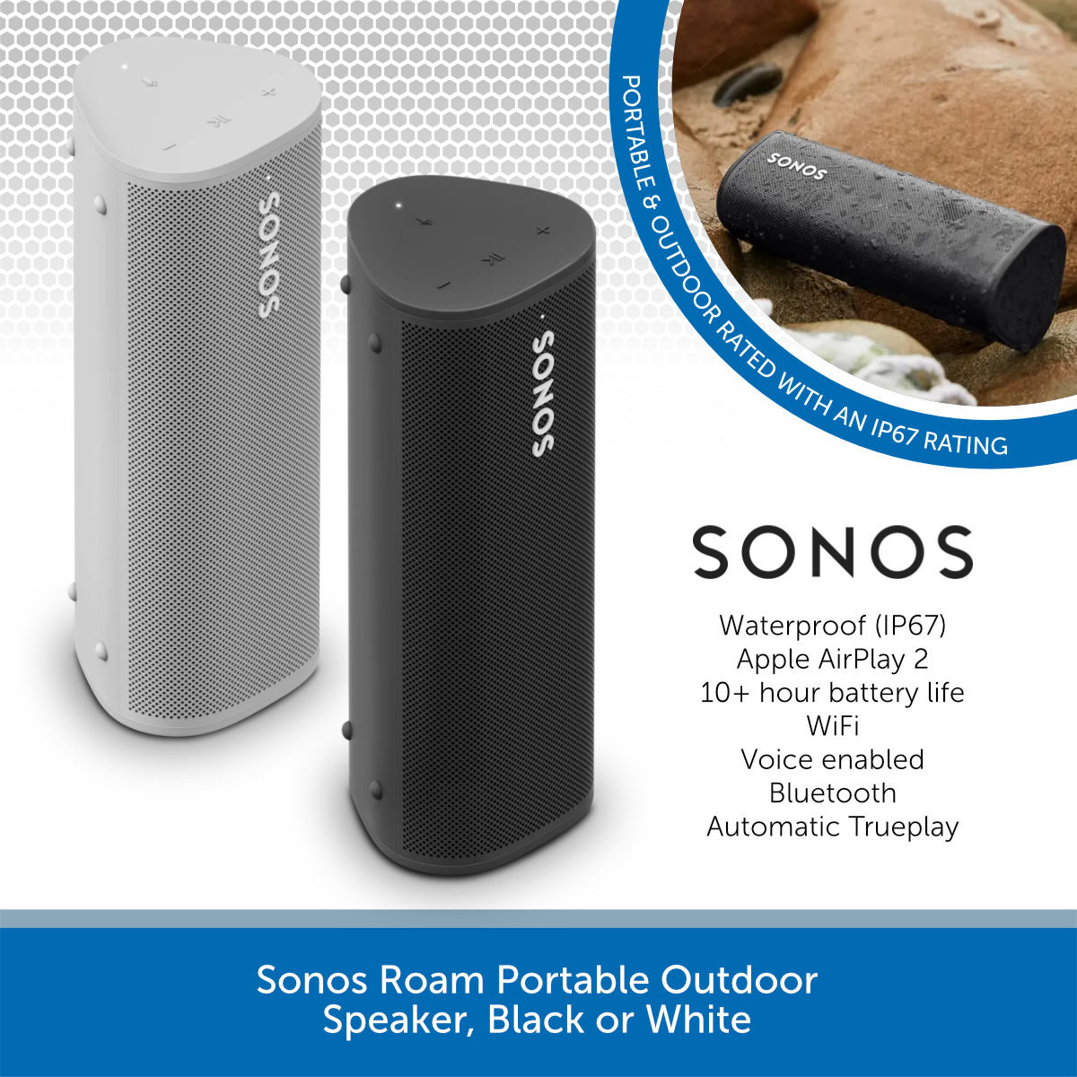 Sonos Roam 2 | Portable Smart Speaker Bluetooth & Wi-Fi | Audio Volt