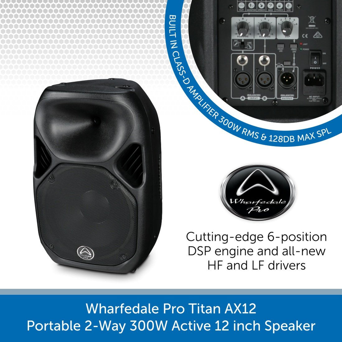 Wharfedale Pro Titan AX12 2-Way Active Speaker, 12"/300W | Audio Volt