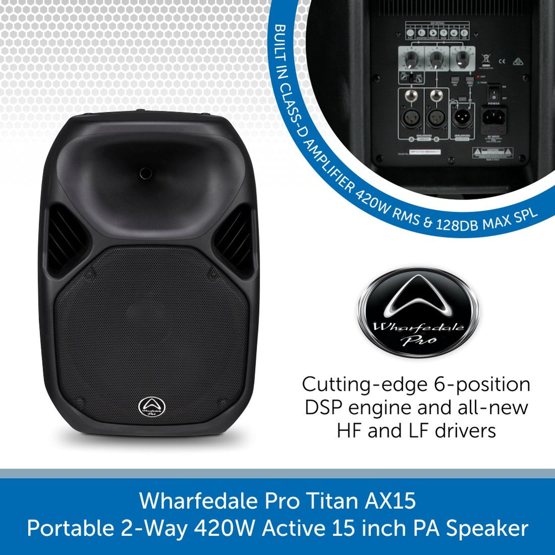 Wharfedale Pro Titan AX15 2-Way Active Speaker, 15"/420W | Audio Volt